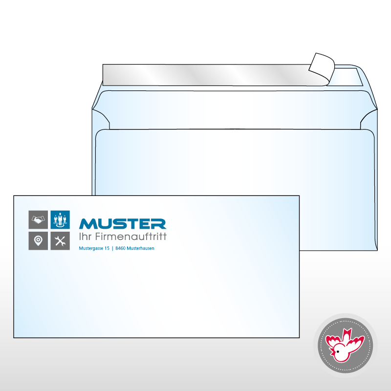 Kuvert C5/6 Standard 2/0-farbig, FSC